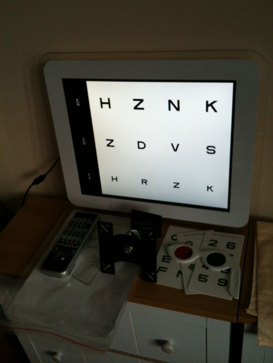 LCD Vision Chart Screen Unit Reduced To Clear Clearance Used 