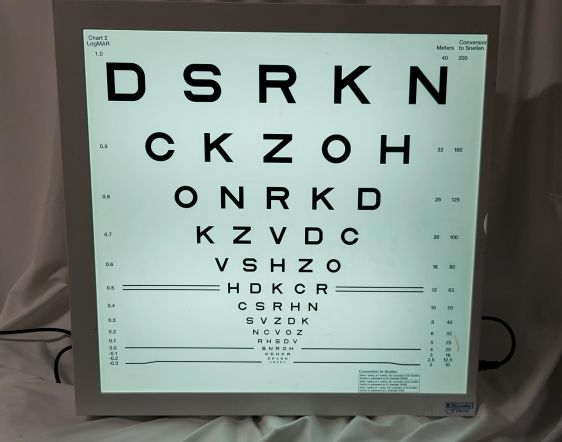 Keeler Finesse Ophthalmic Panel Light Chart | Used Test Chart Box ...
