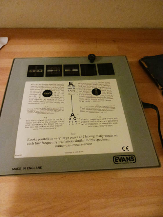 mallet near vision unit | Used Near Vision Units | Ophthalmic Equipment ...
