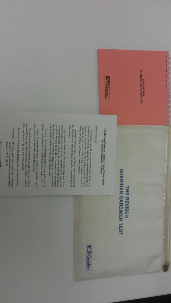 Sheridan Gardner Test by Keeler | Used Accessories | Ophthalmic ...